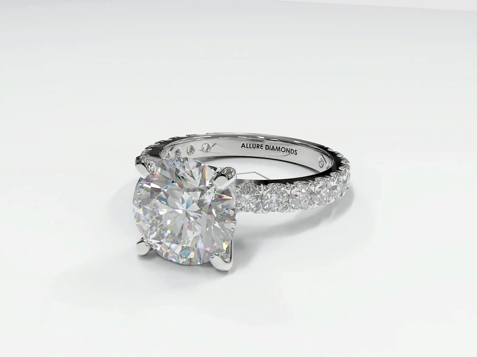 Pavé Diamond Engagement Ring Setting – Allure Diamonds